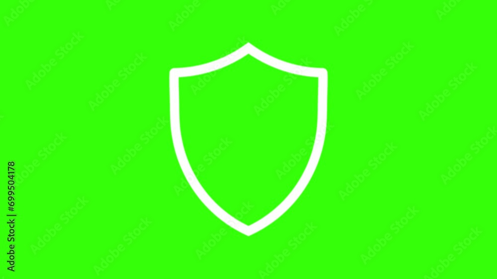 shield icon emblem logo animated shield emblem logo green screen 4k ...