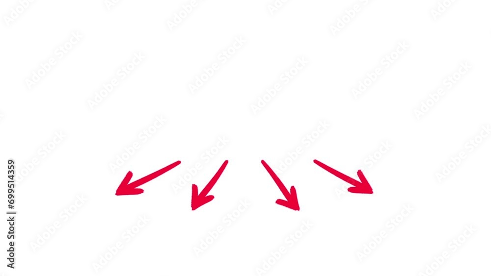 4 arrows red version white background graph. Fast and slow version all ...