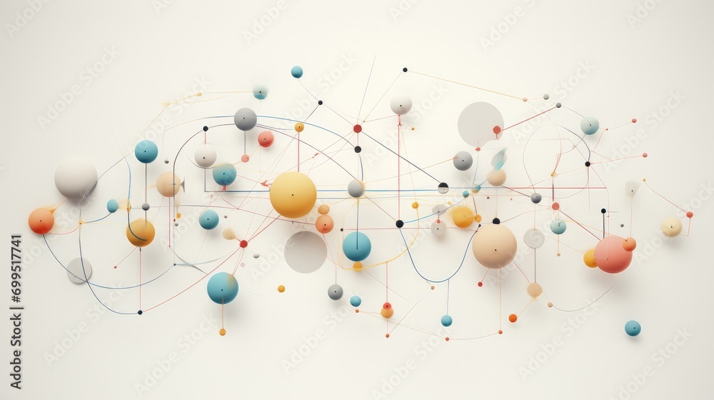 A high-definition, 8K, abstract image showing a complex array of ...