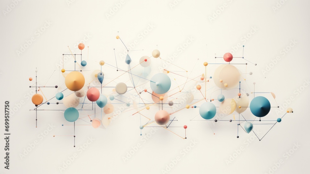 A high-definition, 8K, abstract image showing a complex array of ...