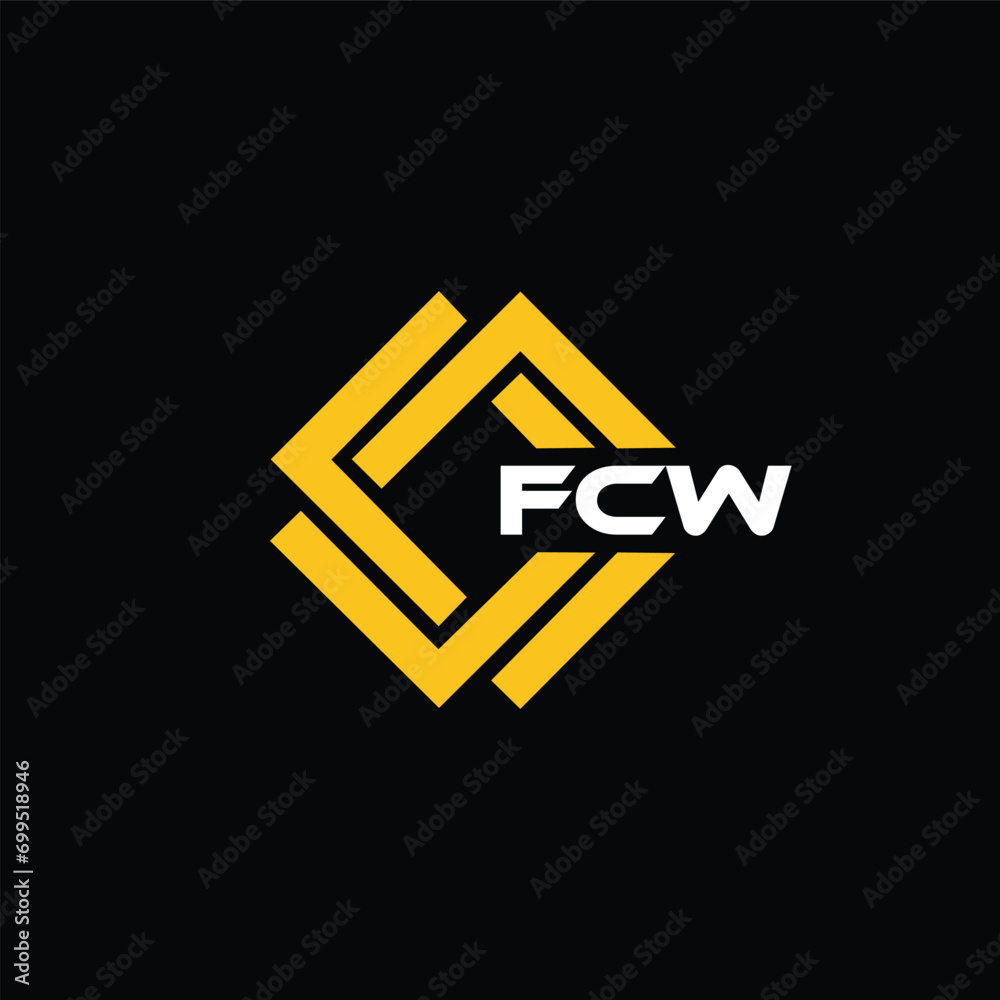 FCW letter design for logo and icon.FCW typography for technology ...