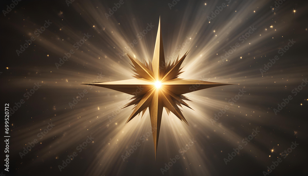 Christmas Star of the Nativity of Jesus Christ - Star of Jesus on Dark ...