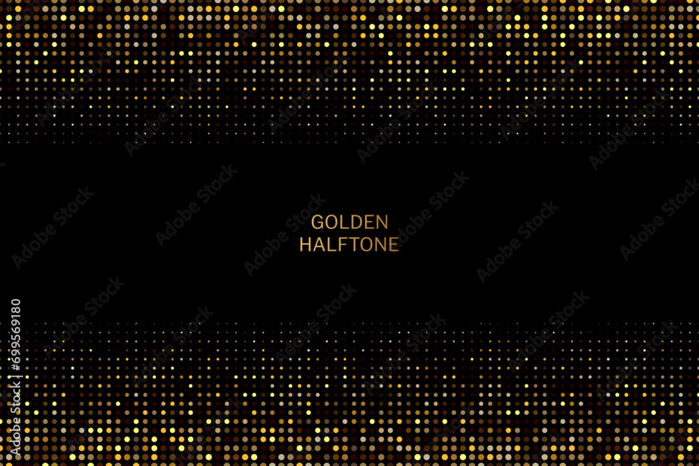 Golden dotted halftone background, gold glitter dotted backdrop for ...