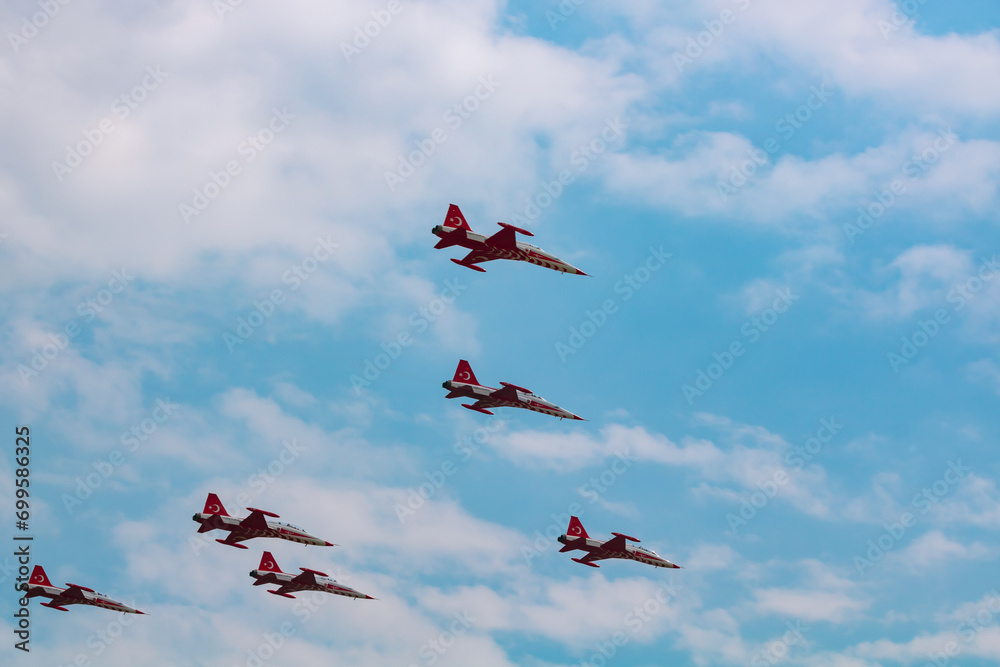 Turk yildizlari aka Turkish Stars aerobatic demonstration team Stock ...