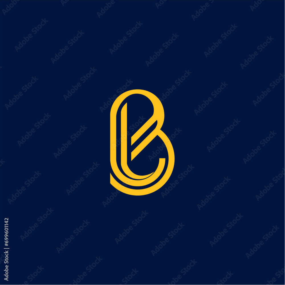 LB lb letter logo design logotype icon concept with serif font and ...