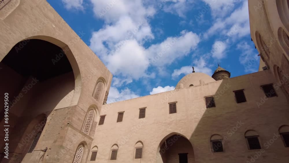 Cairo, Egypt: Exterior view of the famous islamic funerary Complex and ...