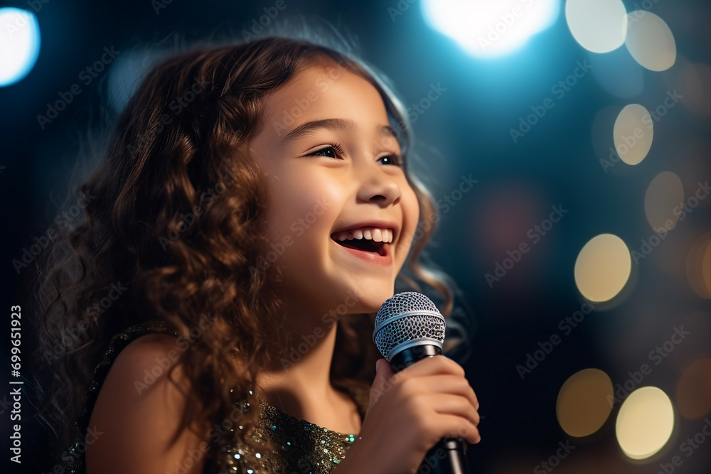 Generative AI technology picture kids on stage concept ready for ...