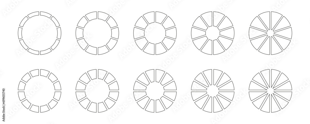 Circle division on 10, 12 equal parts. Wheel round divided diagrams ... Circle division on 10, 12 equal parts. Wheel round divided diagrams ...