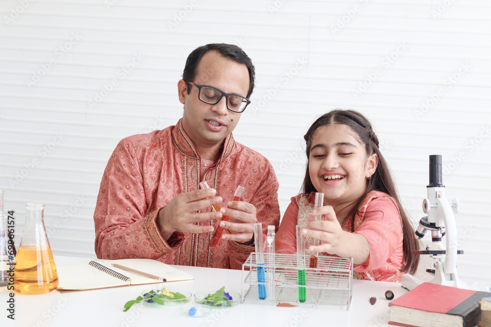 Cute Indian school girl in India traditional dress costume doing ...