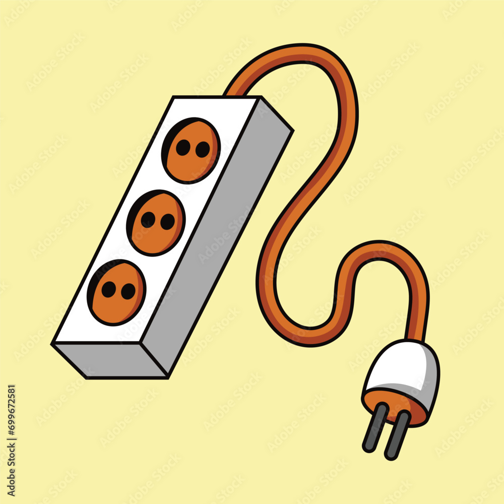 Socket environment concept. Socket and Plugs inserted in Electrical ...
