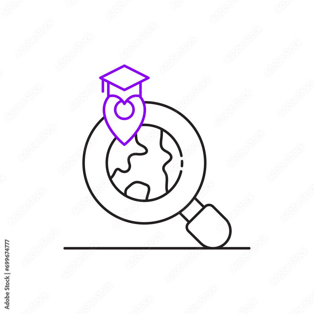 School, location, icon, education, map, pin, symbol, marker, campus ...