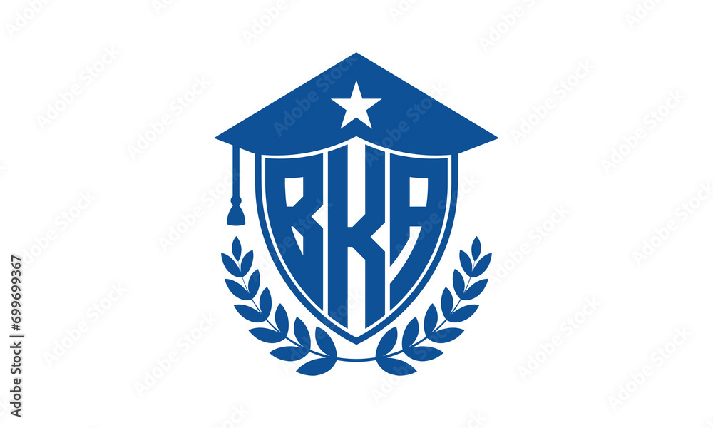 BKA three letter iconic academic logo design vector template. monogram ...