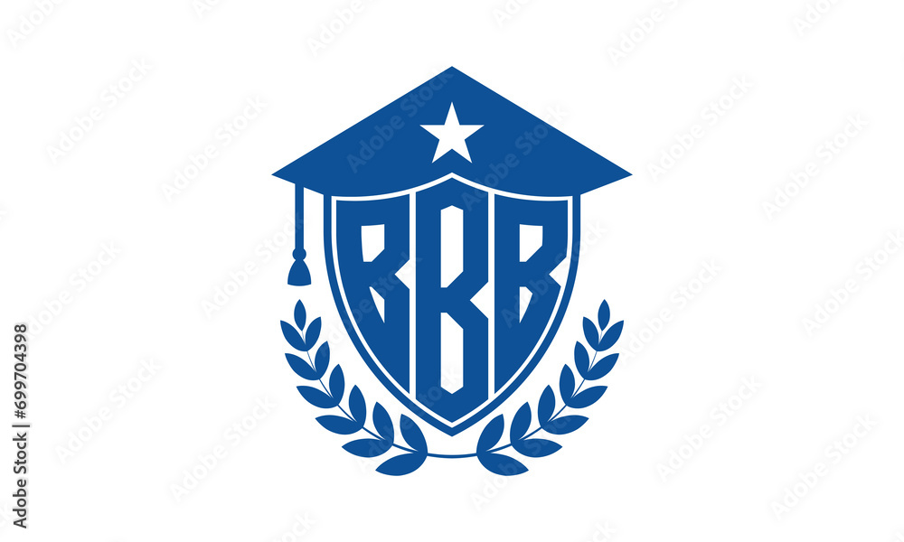 Vetor de BBB three letter iconic academic logo design vector template ...