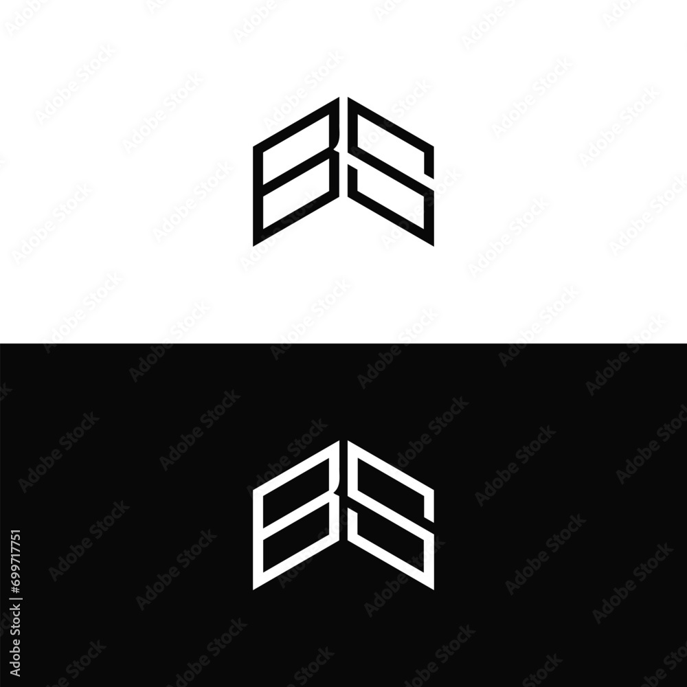 BS logo. B S design. White BS letter. BS, B S letter logo design ...