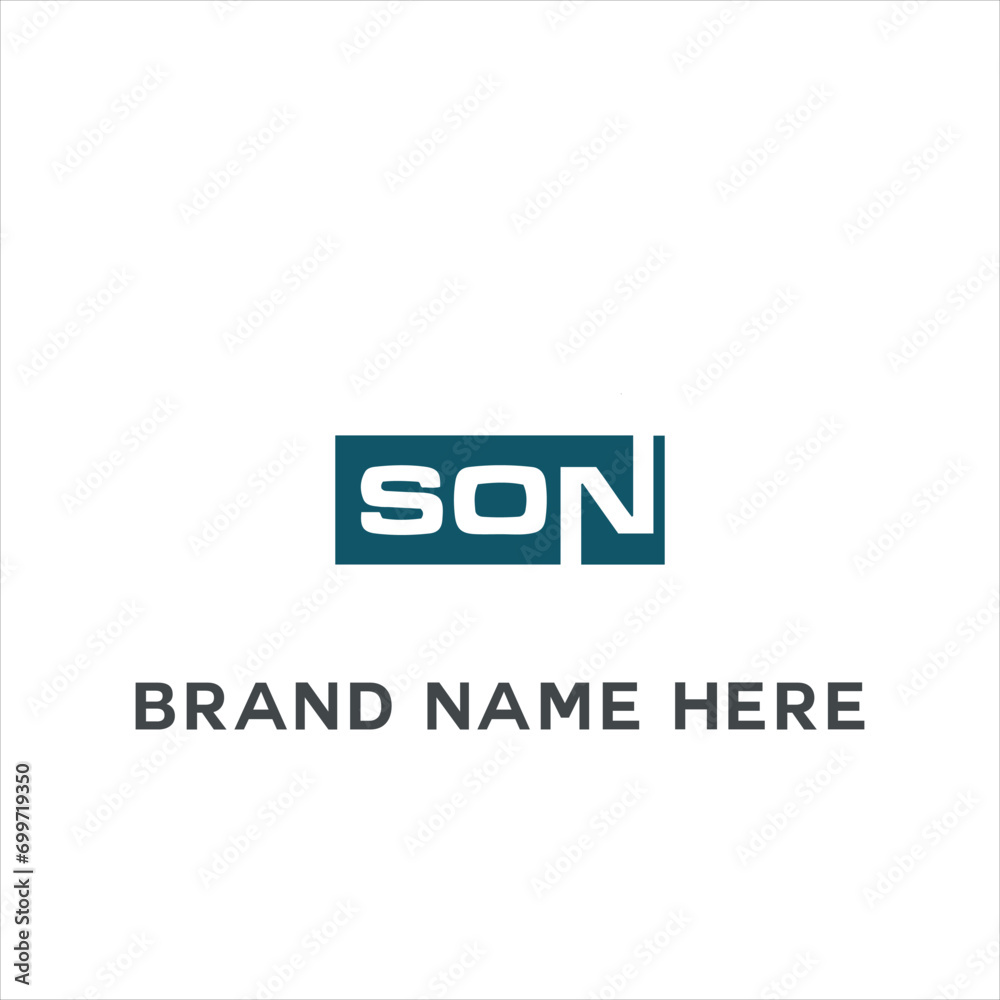 SON logo. S O N design. White SON letter. SON, S O N letter logo design ...