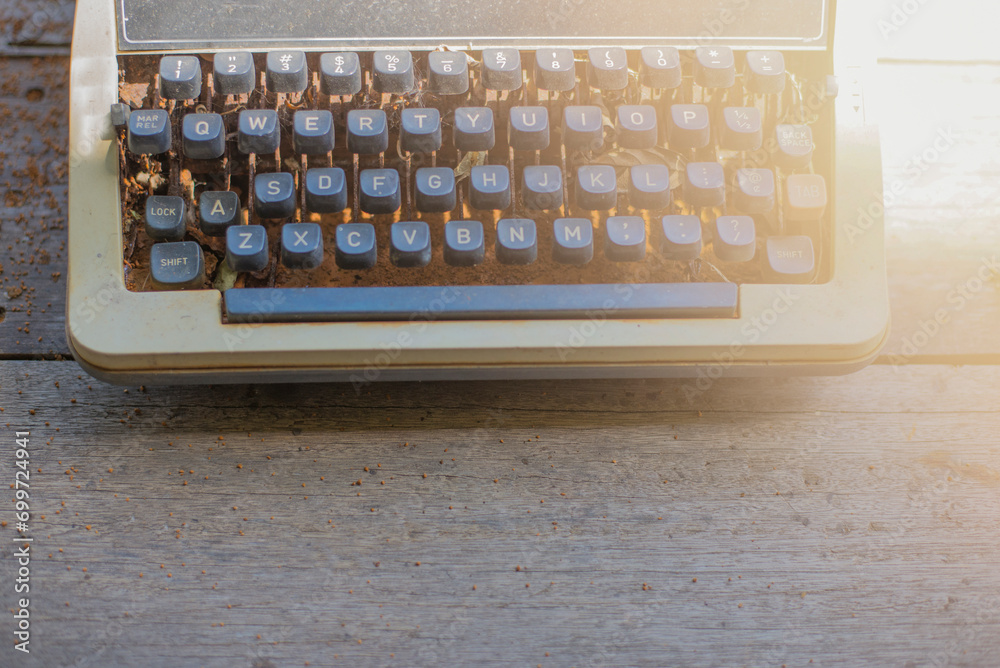 old typewriter a machine with keys for producing alphabetical ...