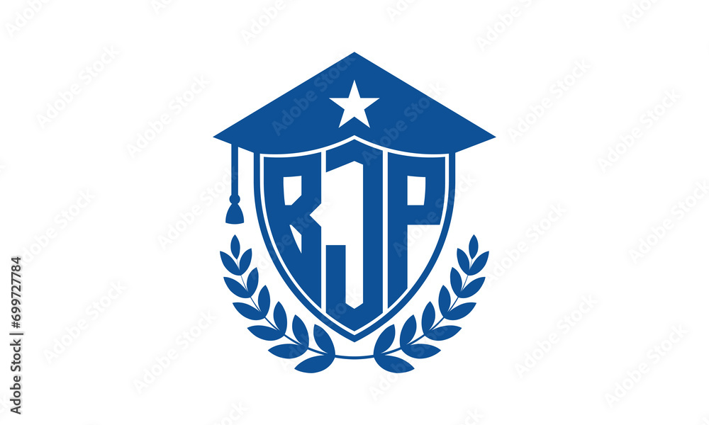 BJP three letter iconic academic logo design vector template. monogram ...