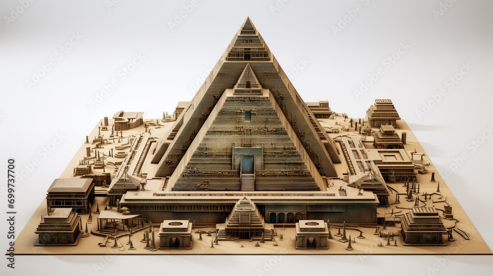 Handmade model meticulously portraying the architectural marvel of an ...