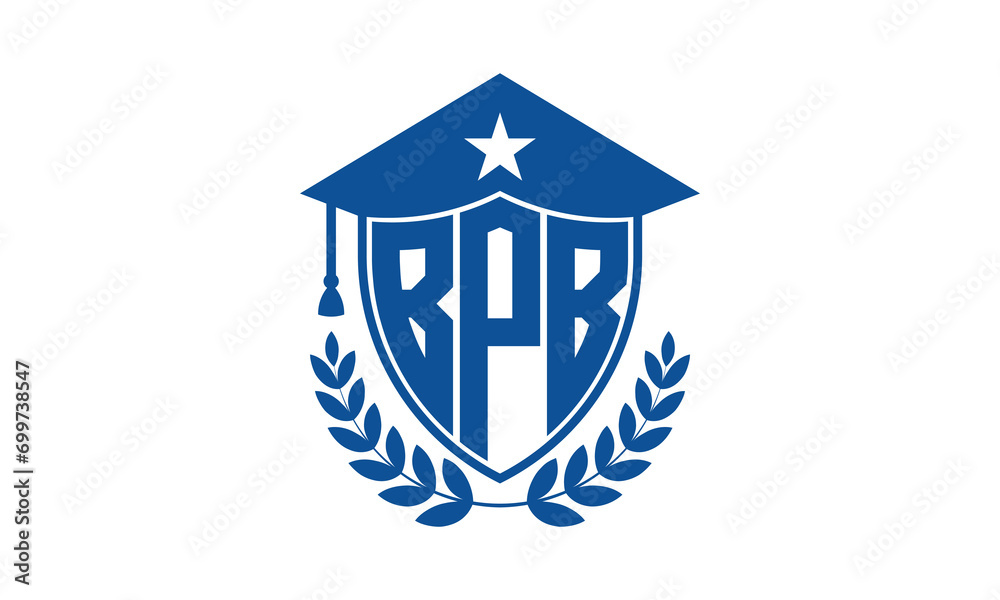 BPB three letter iconic academic logo design vector template. monogram ...
