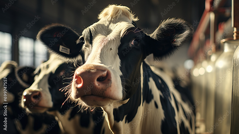 Factory Farming: Cows in a Line, Industrialized Setting and Mass ...