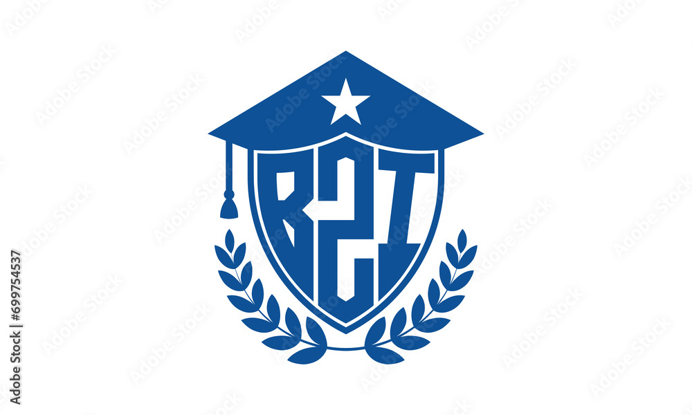 BZI three letter iconic academic logo design vector template. monogram ...