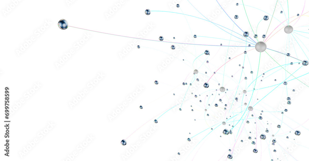 The structure of the network connection of points and lines. Data ...