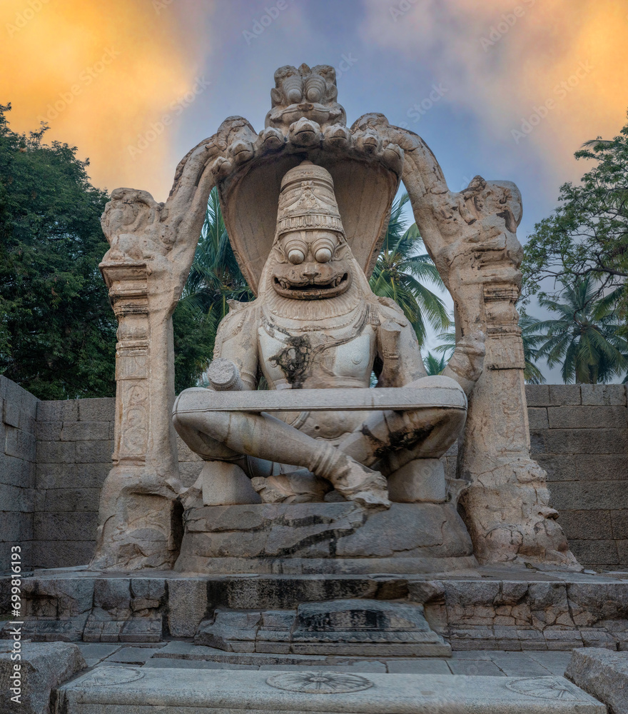 Ugra Narasimha Swamy Statue from Hampi, A UNESCO world heritage site ...