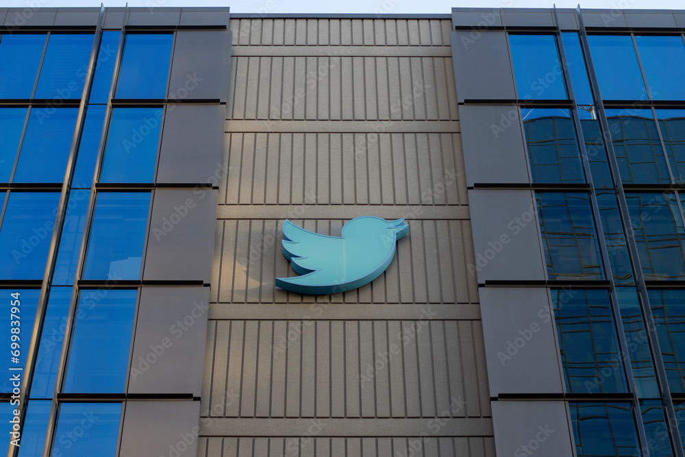 San Francisco, CA, USA - Nov 25, 2023: Twitter logo is still seen ...