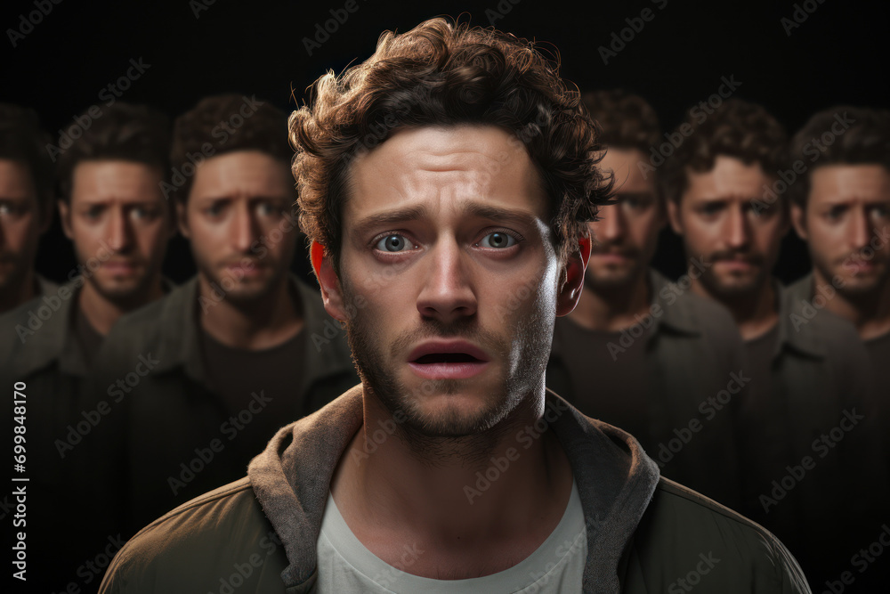 A character in a movie portraying a range of emotions, creating a ...