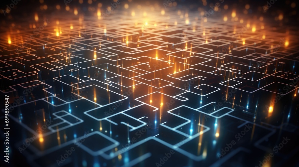 Learning Labyrinth A 3D maze of interconnected nodes, each representing ...