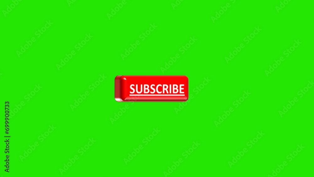 Vidéo Stock 3D pop up animated YouTube subscribe button with clicking ...