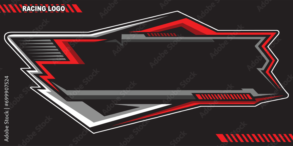 racing logo isolated in black background for business elements, screen ...