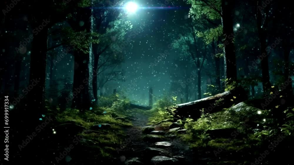 A forest where the trees are made of living, breathing light, and the ...