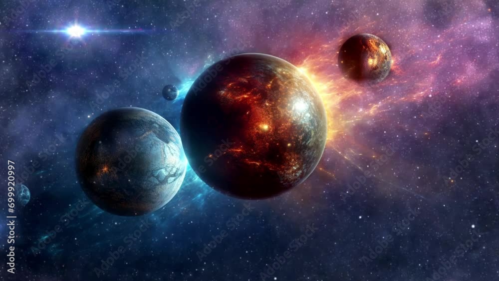 A planet with multiple suns, where the sky is always a different color ...