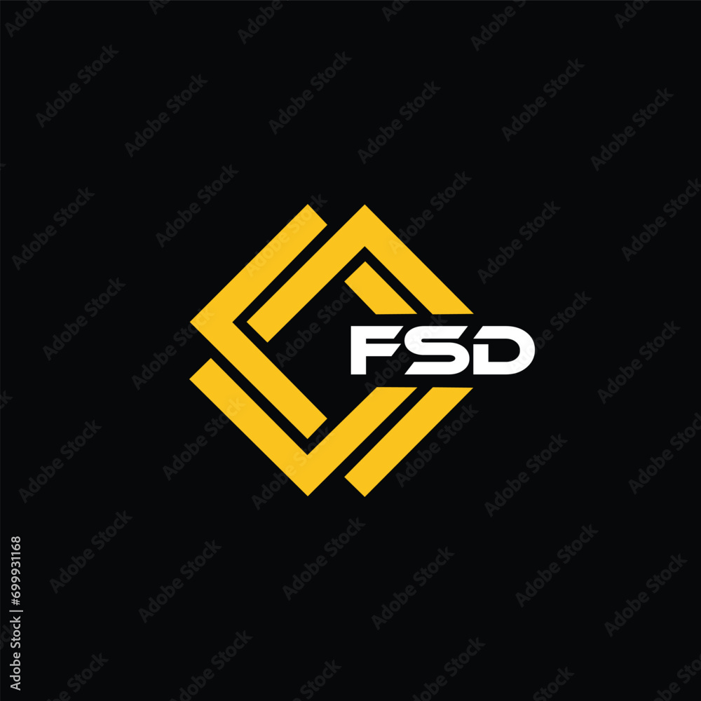Vecteur Stock FSD letter design for logo and icon.FSD typography for ...