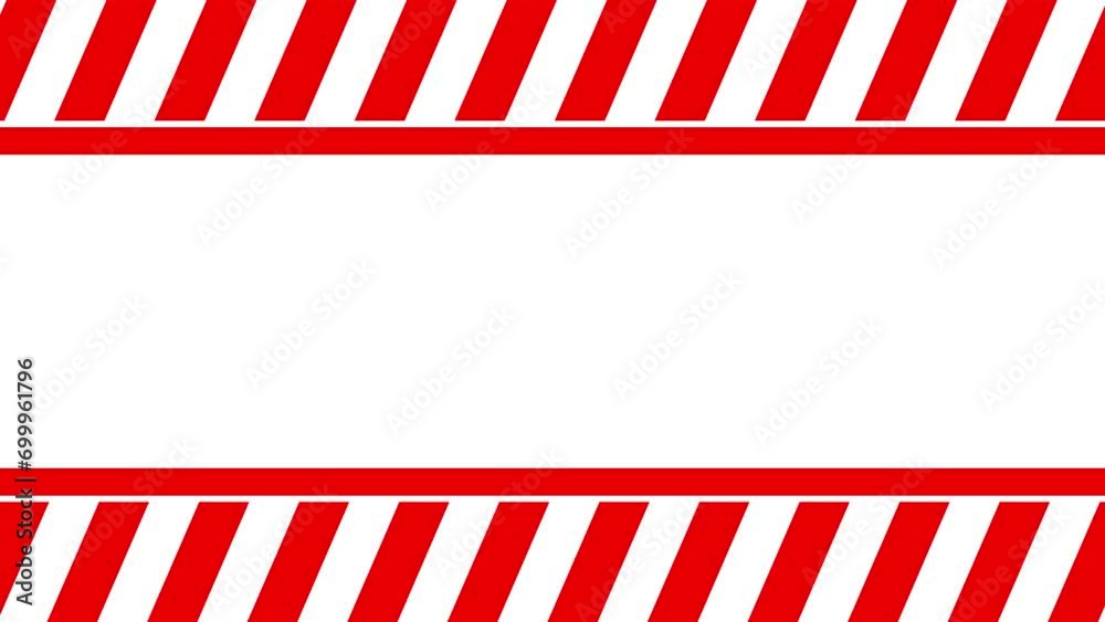 Vidéo Stock Red white warning sign animation on white background ...