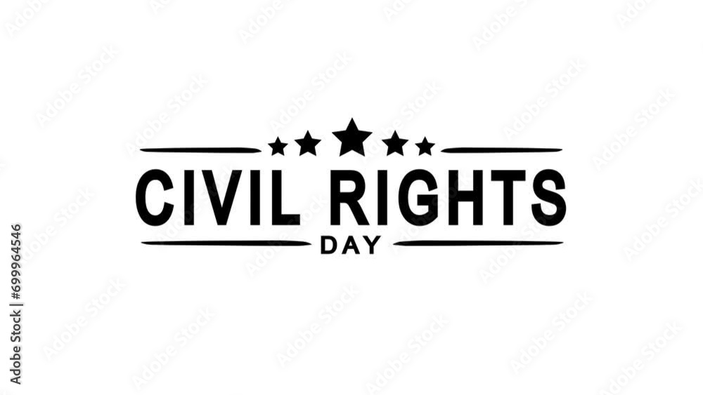 Vidéo Stock Civil Rights Day Text Animation. Great for Civil Rights Day ...