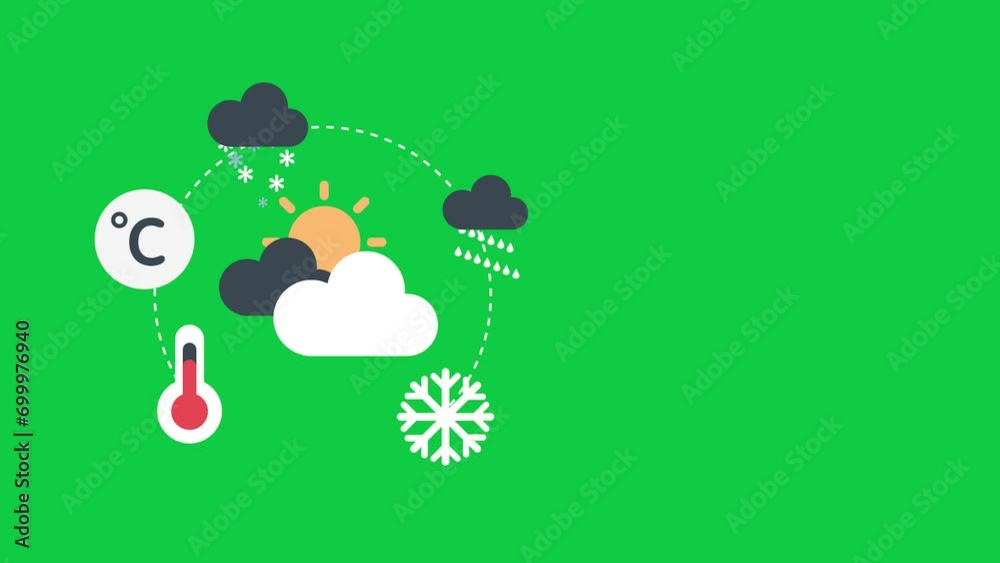 4K Animated Infographic Footage visualizing Weather Forecast,Celcius ...