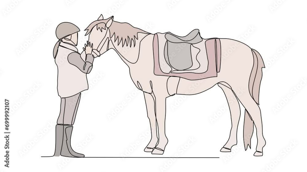 Animated self drawing of people riding the horse. A jockey is someone ...