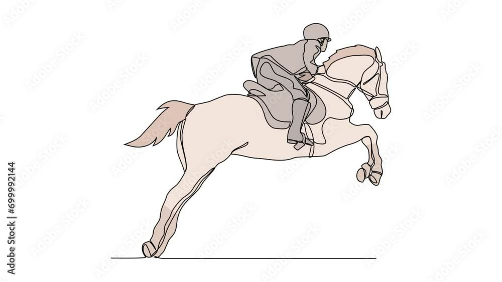 Animated self drawing of people riding the horse. A jockey is someone ...