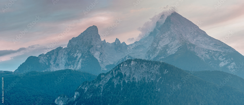 The Watzmann Mountain Panorama as a destiny for many hiker who died at ...