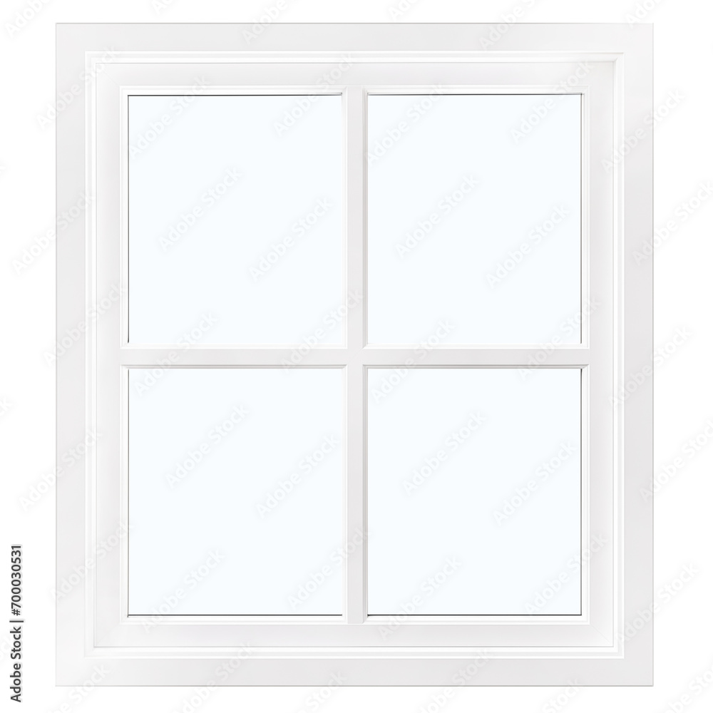 The window is cut out on a transparent background. A window divided ...