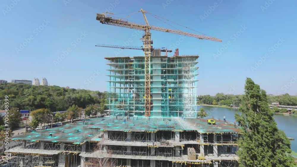 Vidéo Stock Smart construction site concept. A smart construction site ... Vidéo Stock Smart construction site concept. A smart construction site ...