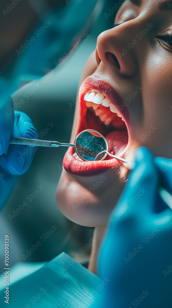 Foto de Patient receiving dental examination or treatment from a ...