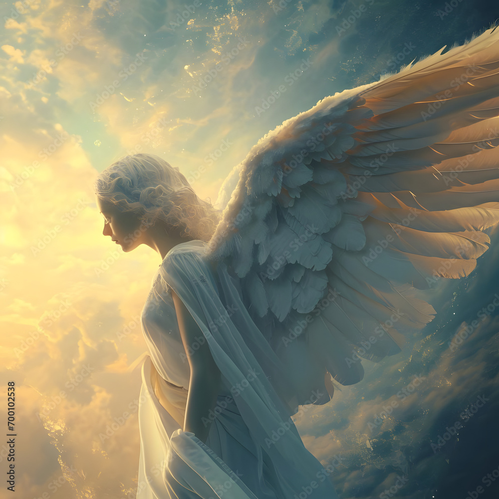 Foto de Prompt A compassionate, angelic[Hospice Doctor emoji] with a ...