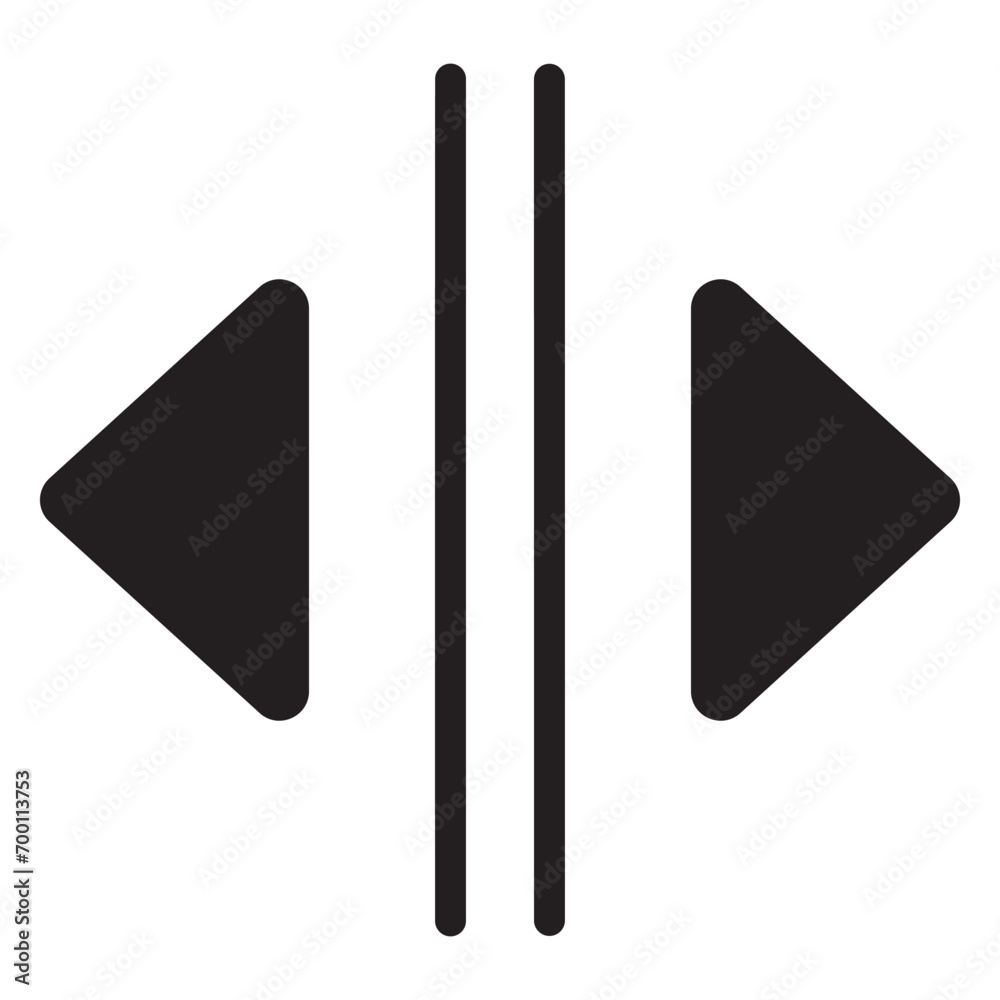 Splitter icon, horizontal scroll cursor arrow. Up and down arrow icon ...