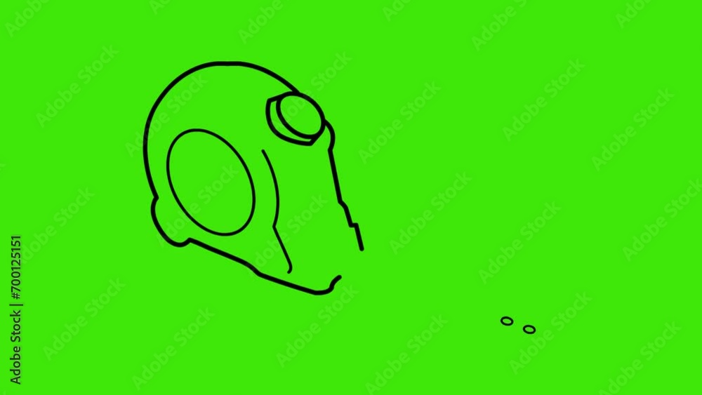 cartoon draw and coloring a tape measure on green screen / tape measure ...