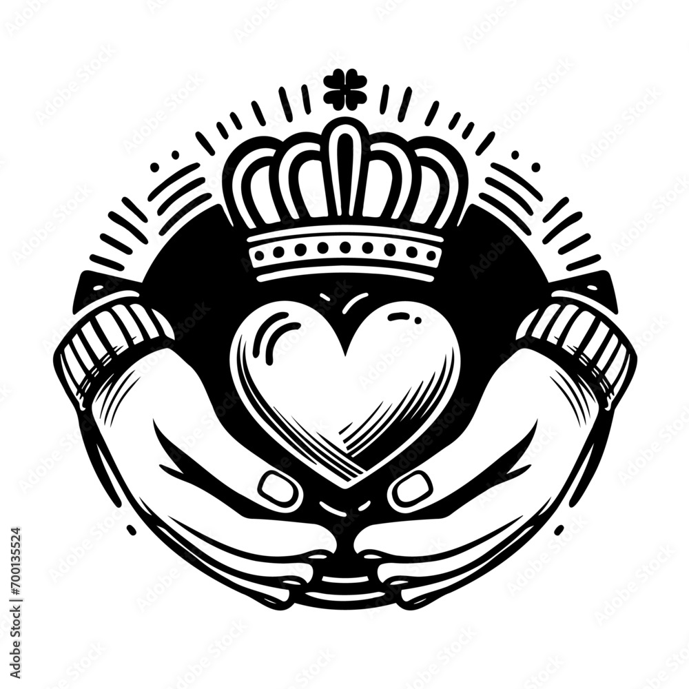 Irish Claddagh SVG Lucky SVG St Patricks Day Svg Ireland Love Clipart ...