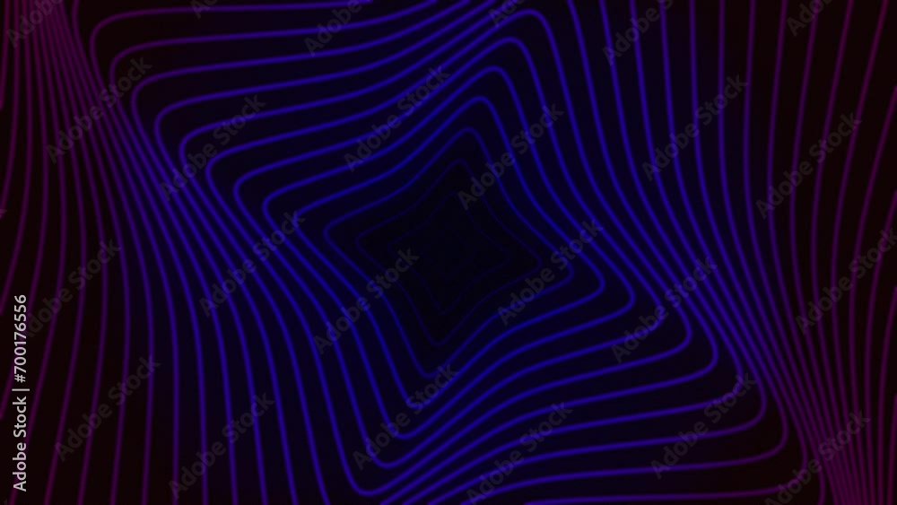 Abstract infinite neon tunnel loop background. Glowing points form tunnel sectors. 4K Infinite ...