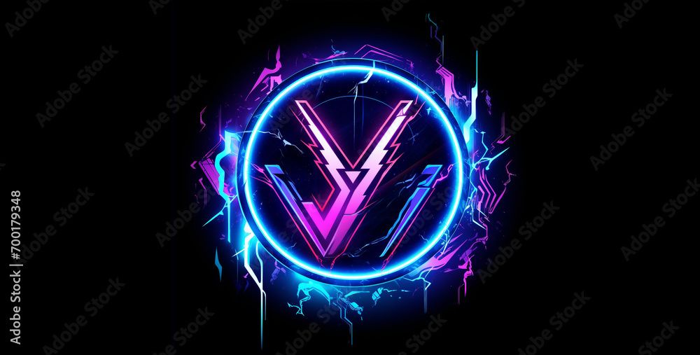 3d graphic of a glowing sign on a red background, official a modern and ...